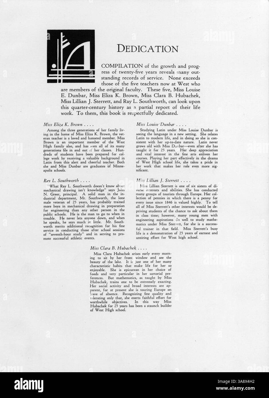 The 1933 West High yearbook commemorates the school’s 25th anniversary ...