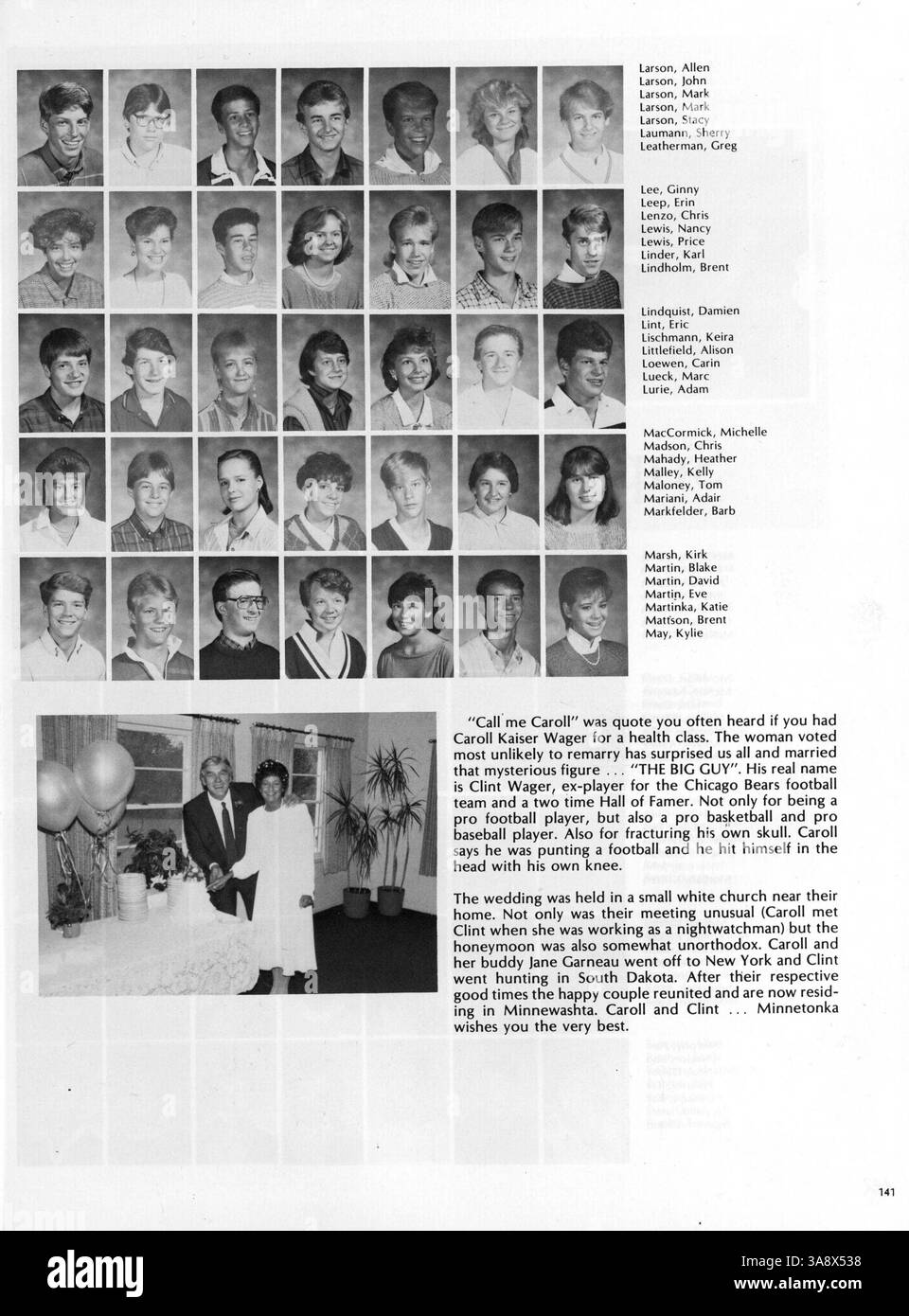 The 1986 Unmasked yearbook from Minnetonka High School captures key ...