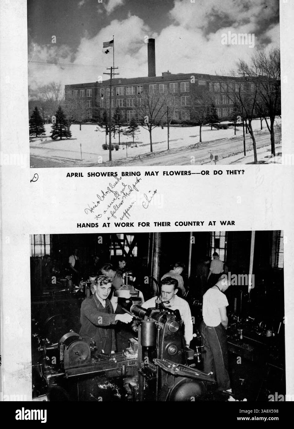 The 1945 Sagamore yearbook from Roosevelt High School documents the ...