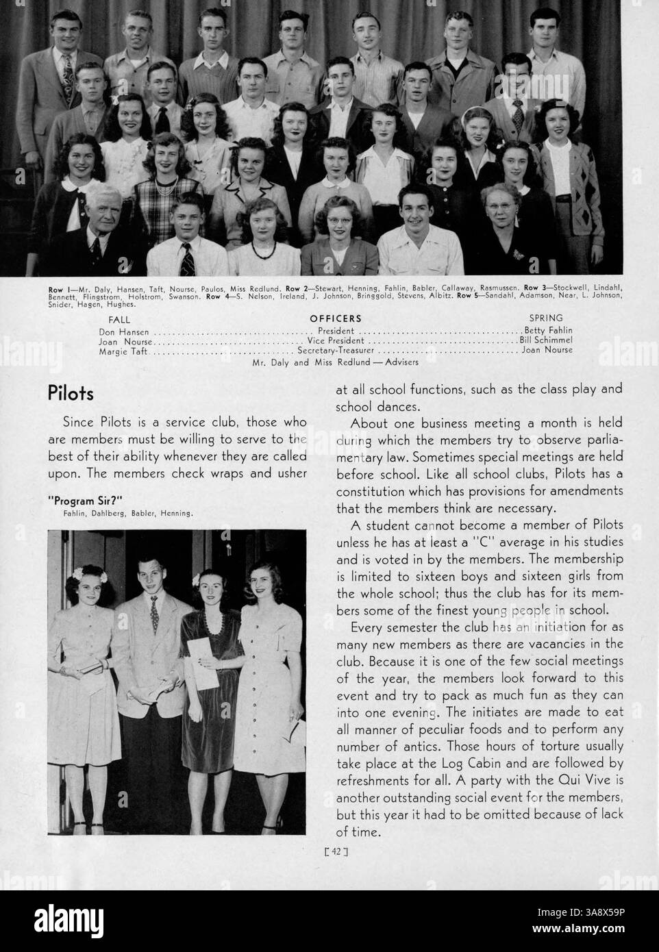 The 1945 Sagamore yearbook from Roosevelt High School captures the ...