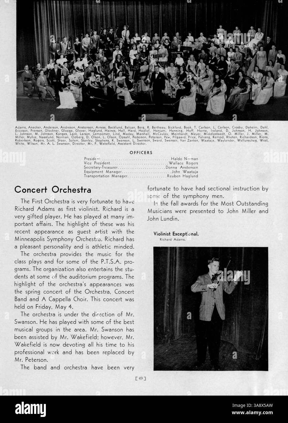 The 1945 Sagamore yearbook from Roosevelt High School captures the ...