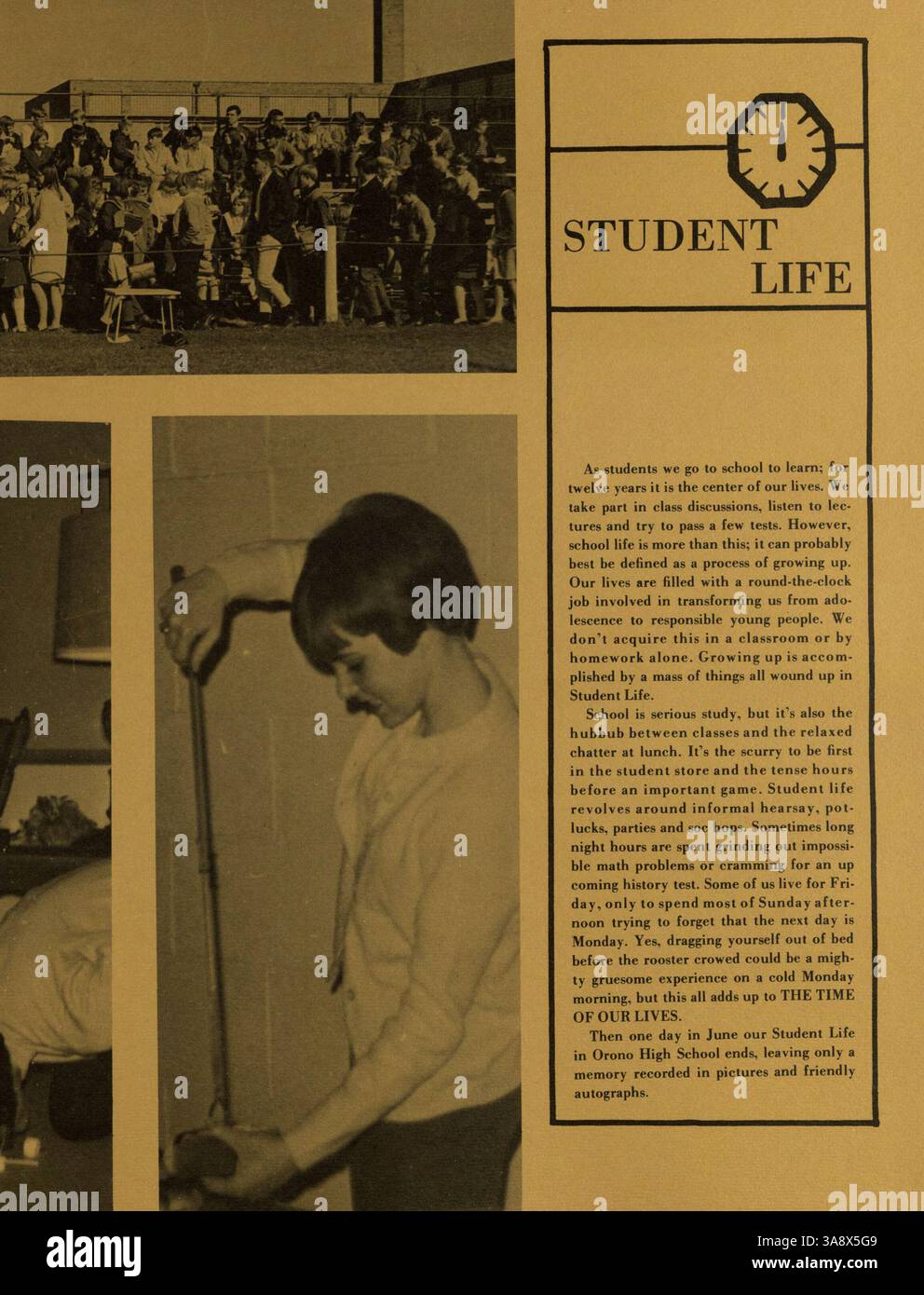 This 1967 Orono High yearbook, Spar 67, highlights the 1966-1967 school ...