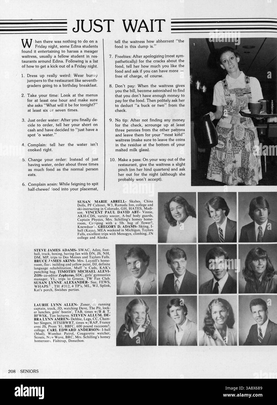 The 1982 Windigo yearbook from Edina High School features photos and ...