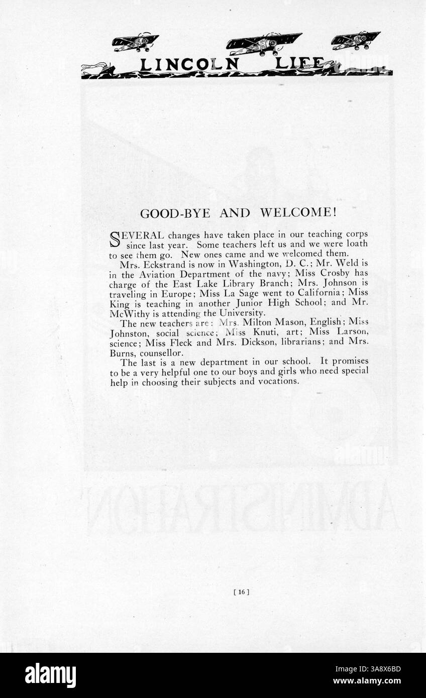 The 1928 edition of the 'Lincoln Life of Progress' yearbook provides a ...