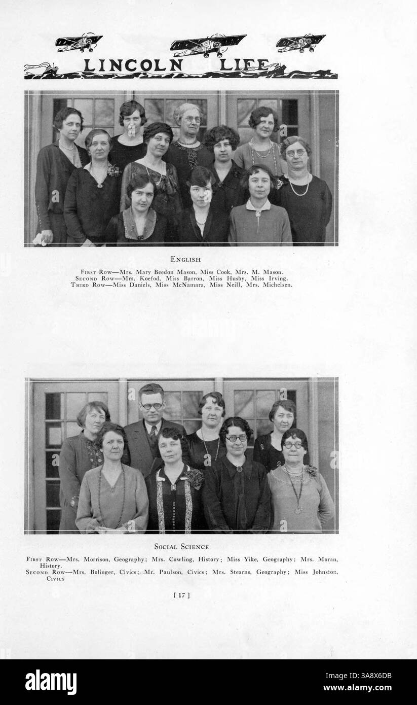 This 1928 'Lincoln Life of Progress' yearbook from Lincoln Jr. High ...