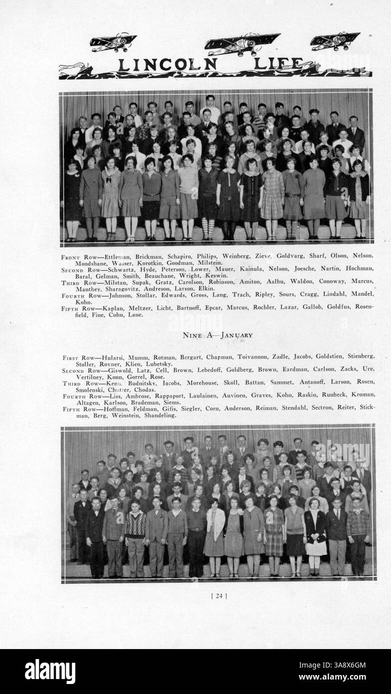 The 'Lincoln Life of Progress' yearbook from Lincoln Jr. High School in ...