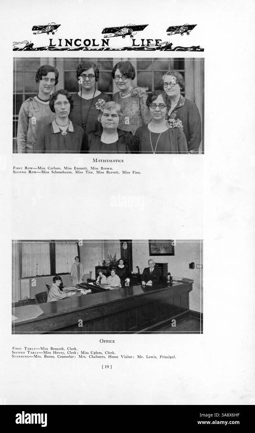 Significant moments from the 1927 1928 academic year hi-res stock ...