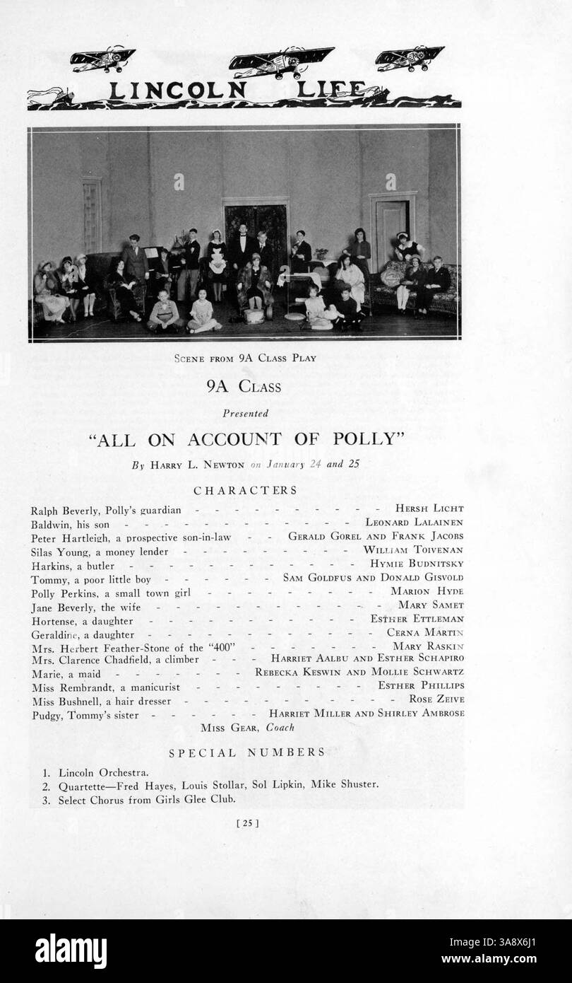 The 1928 'Lincoln Life of Progress' yearbook from Lincoln Jr. High ...