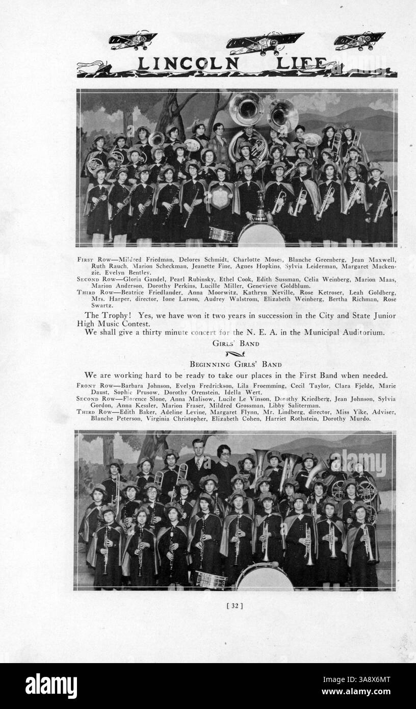 This 1928 'Lincoln Life of Progress' yearbook documents students ...