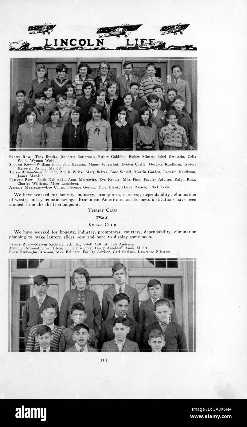 The 'Lincoln Life of Progress' yearbook from Lincoln Jr. High School in ...