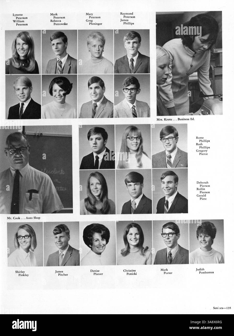 This 1970 Cooper High School yearbook features student portraits ...