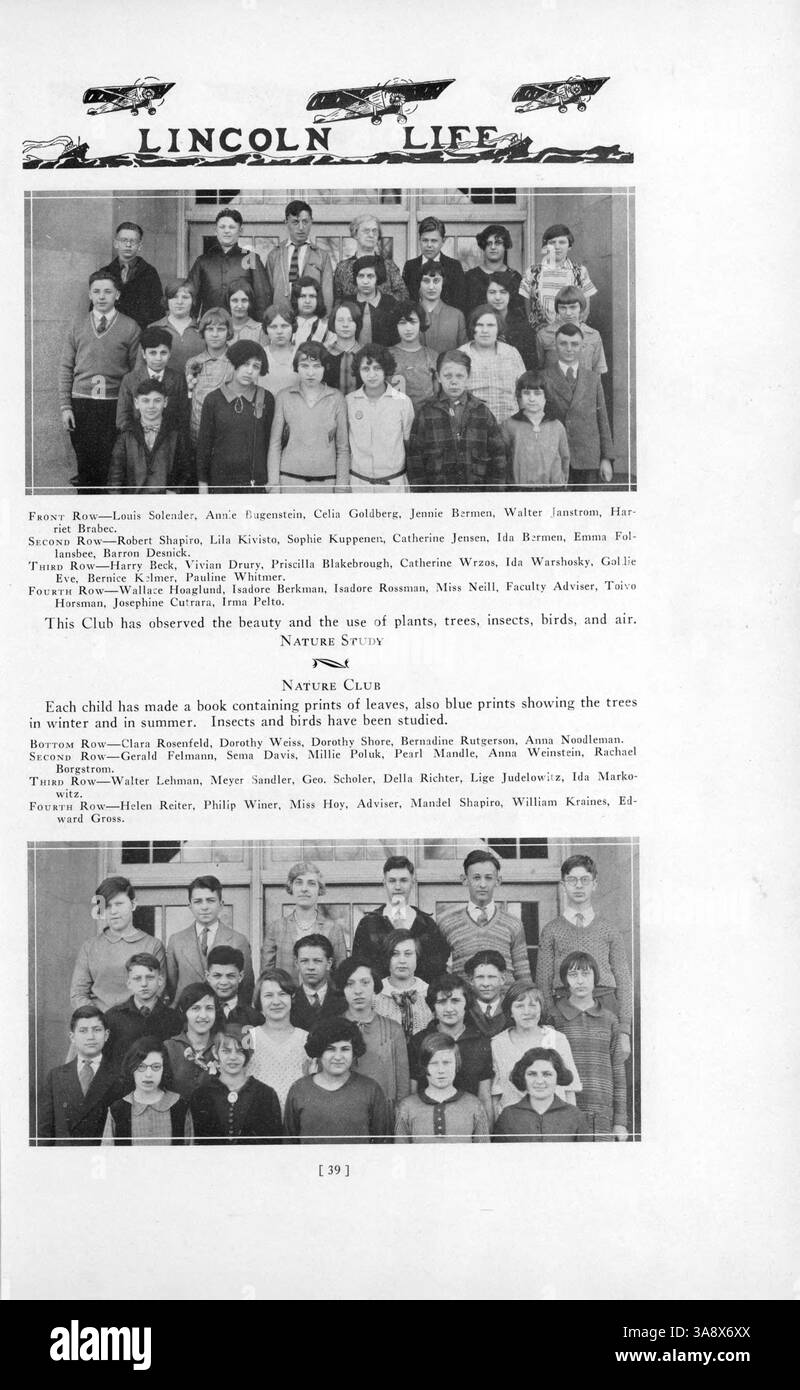 This 1928 yearbook, titled 'Lincoln Life of Progress,' documents the ...