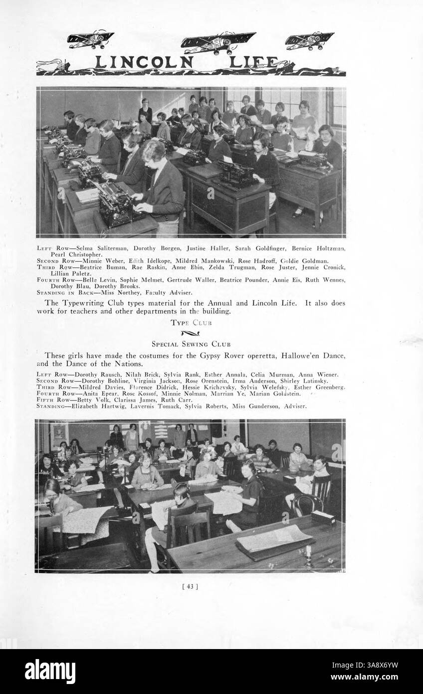 Yearbook from lincoln jr high in 1928 highlights the students hi-res ...