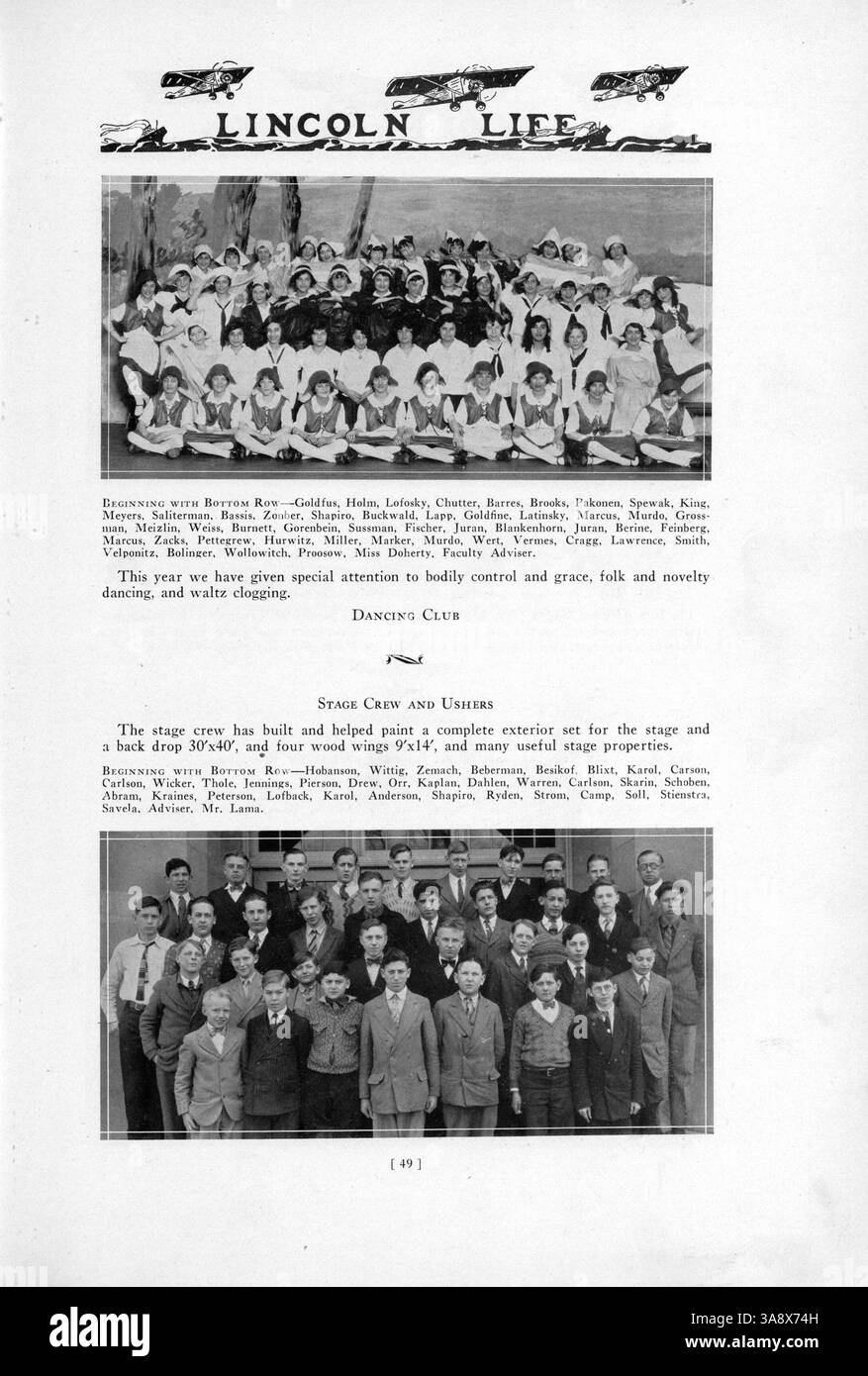 This 1928 yearbook, 'Lincoln Life of Progress,' from Lincoln Jr. High ...