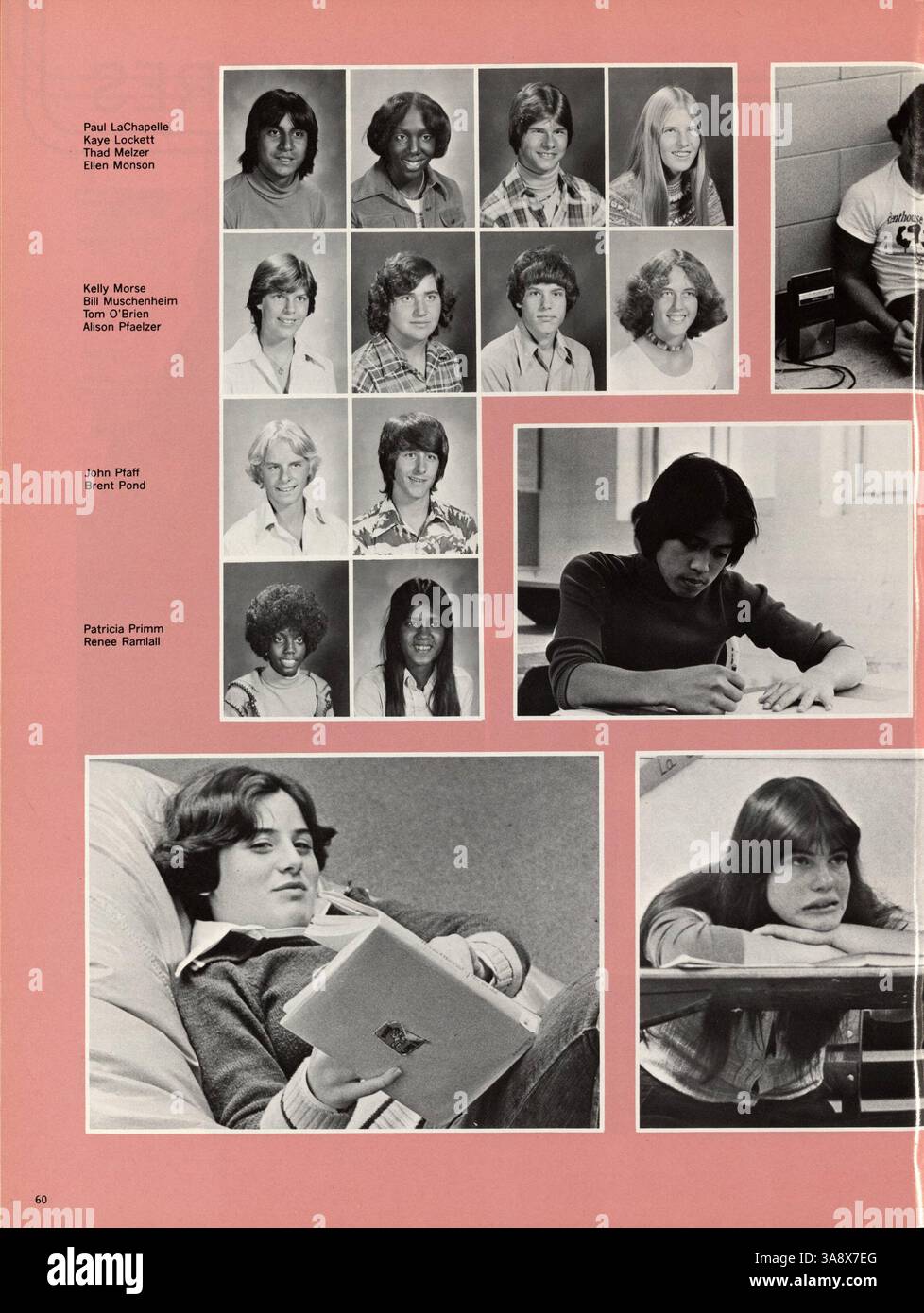 This 1976 yearbook showcases the student body hi-res stock photography ...