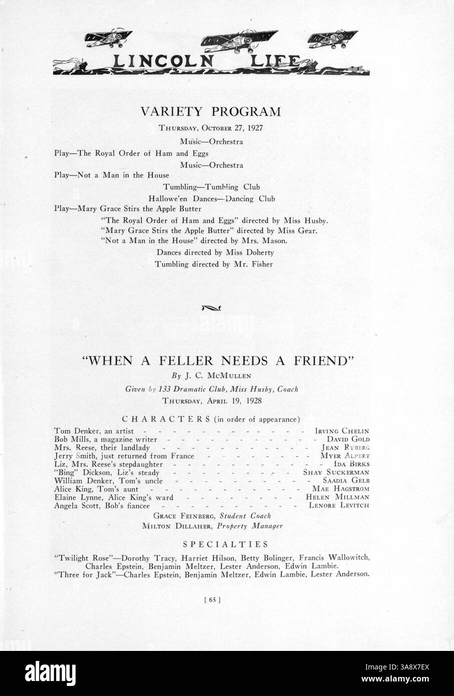 The 'Lincoln Life of Progress' yearbook from 1928 showcases the ...