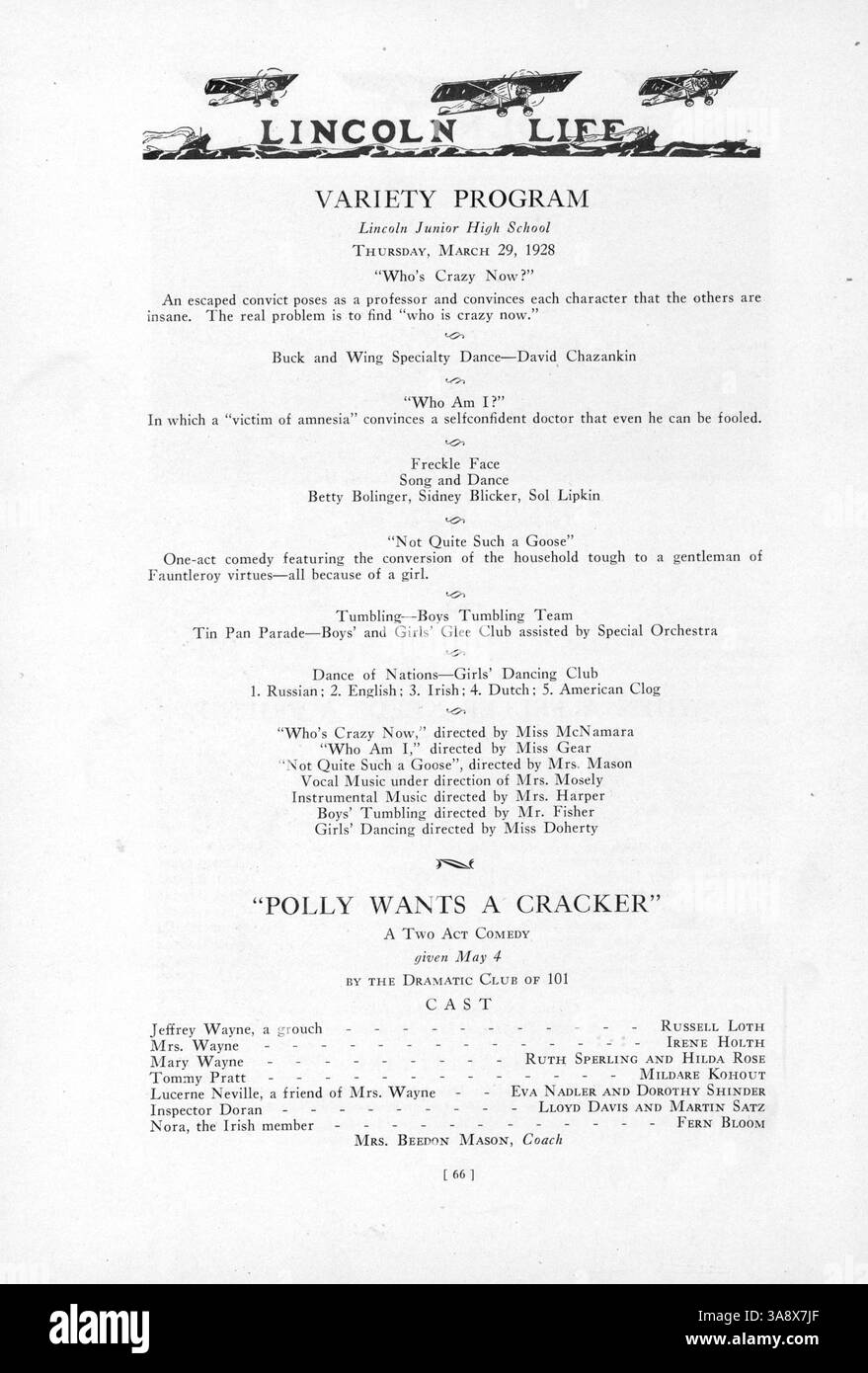 This 1928 yearbook, 'Lincoln Life of Progress,' documents students ...