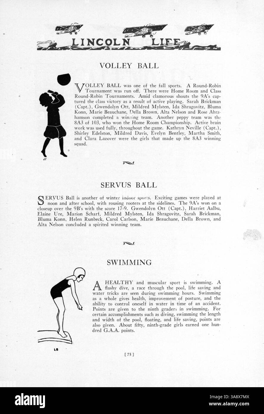The 1928 'Lincoln Life of Progress' yearbook highlights the students ...