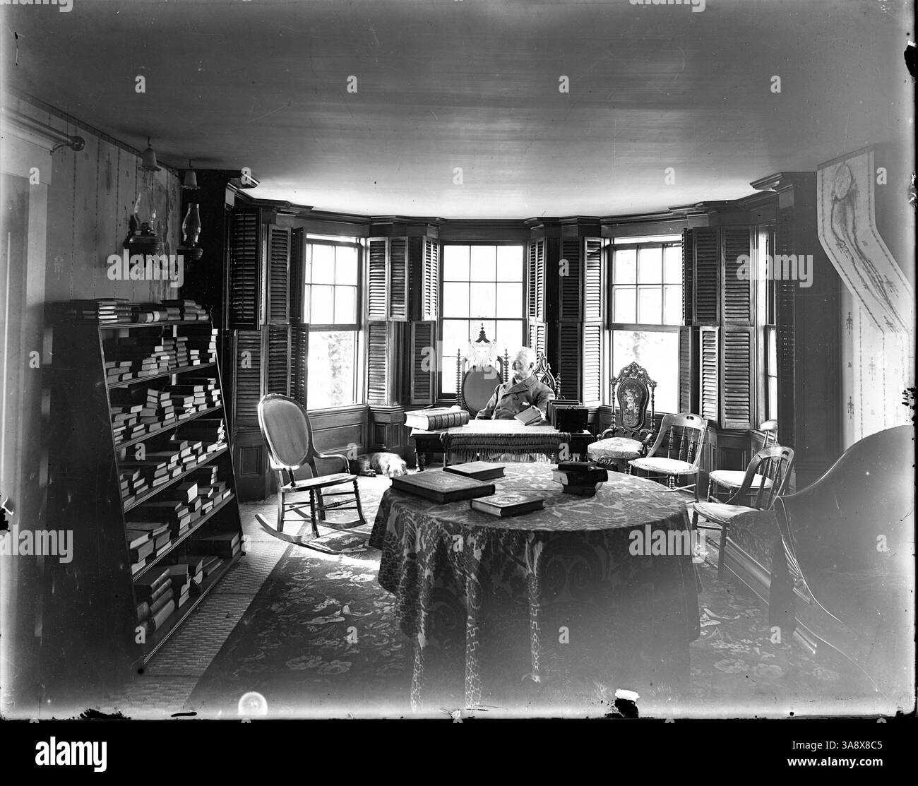 General Israel Garrard is pictured in his study at his house in ...