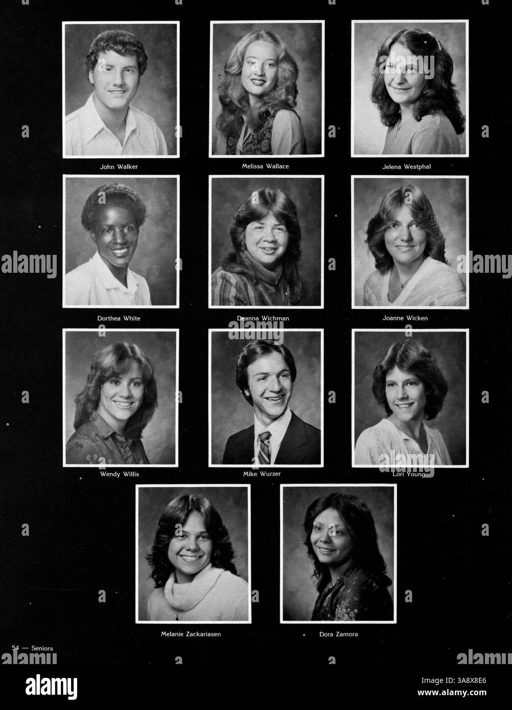 Yearbook showcases the 1981 1982 year at south high school hi-res stock ...