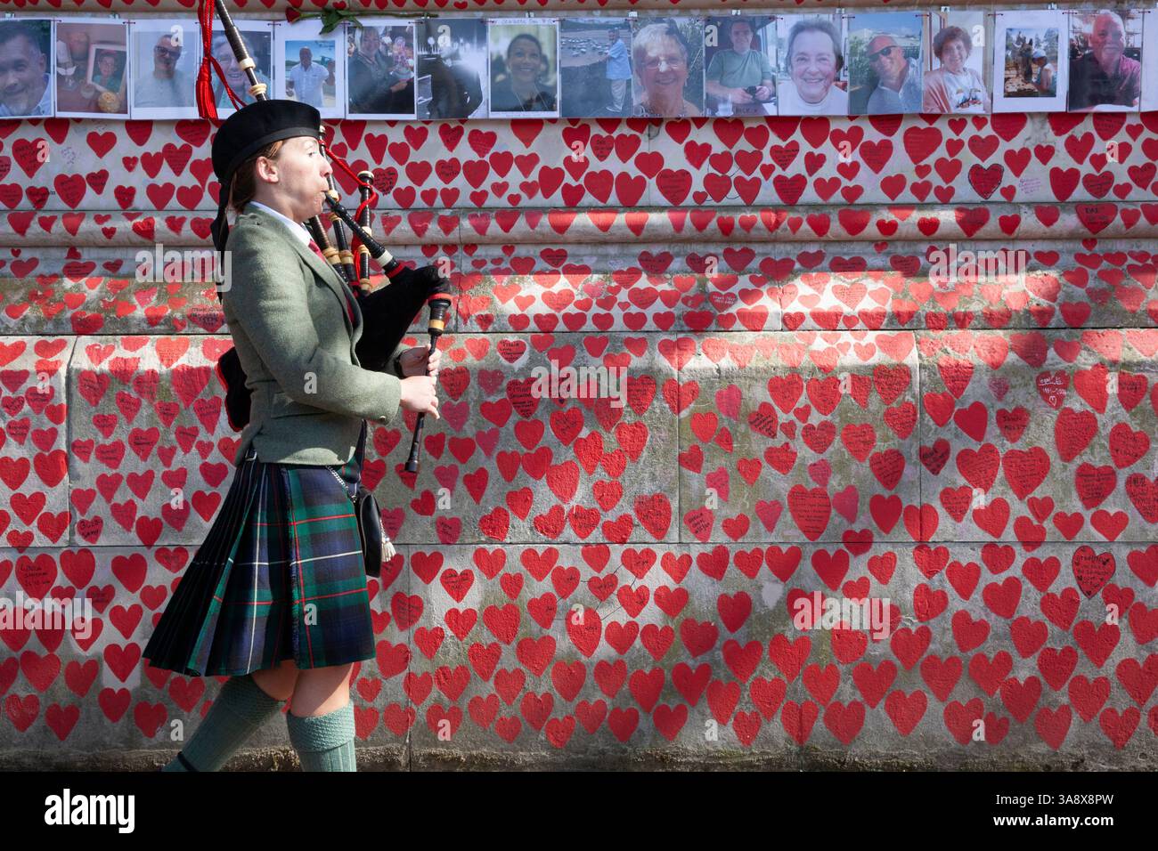 London, UK. 29th Mar, 2024. At the National Covid Memorial Wall a ...