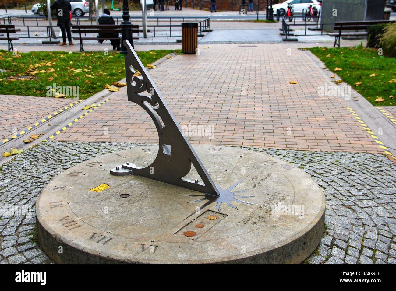 Gdansk, Poland - 11.11.2024: Sundial, solar clock at the Jana ...