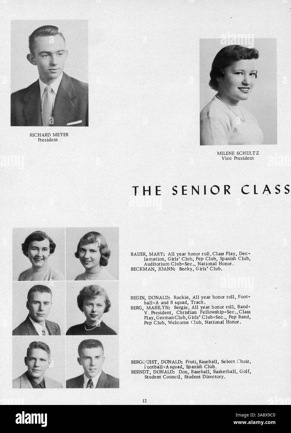 The 1953 Robbinsdale High School yearbook, The Robin, captures students ...
