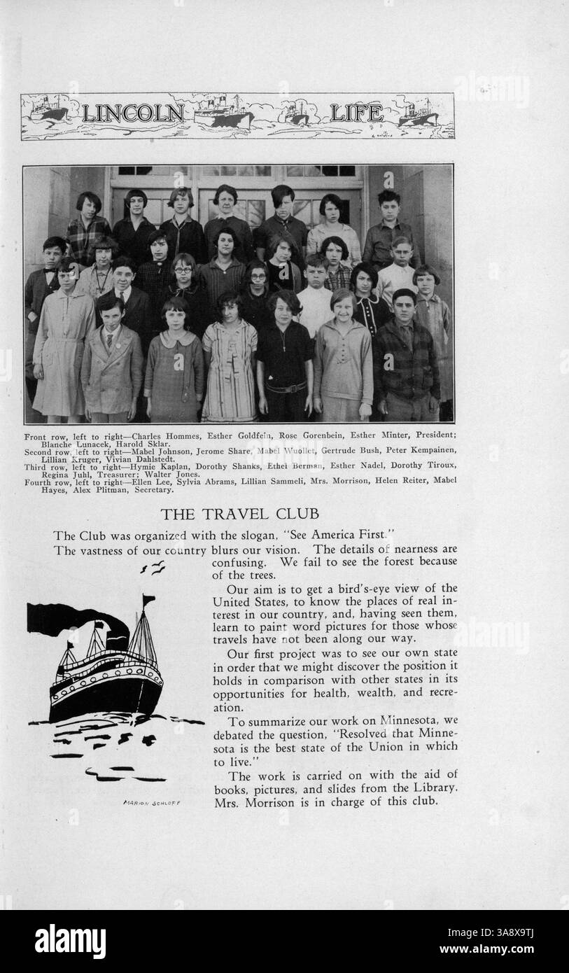 This 1927 Lincoln Jr. High Yearbook documents the events and ...