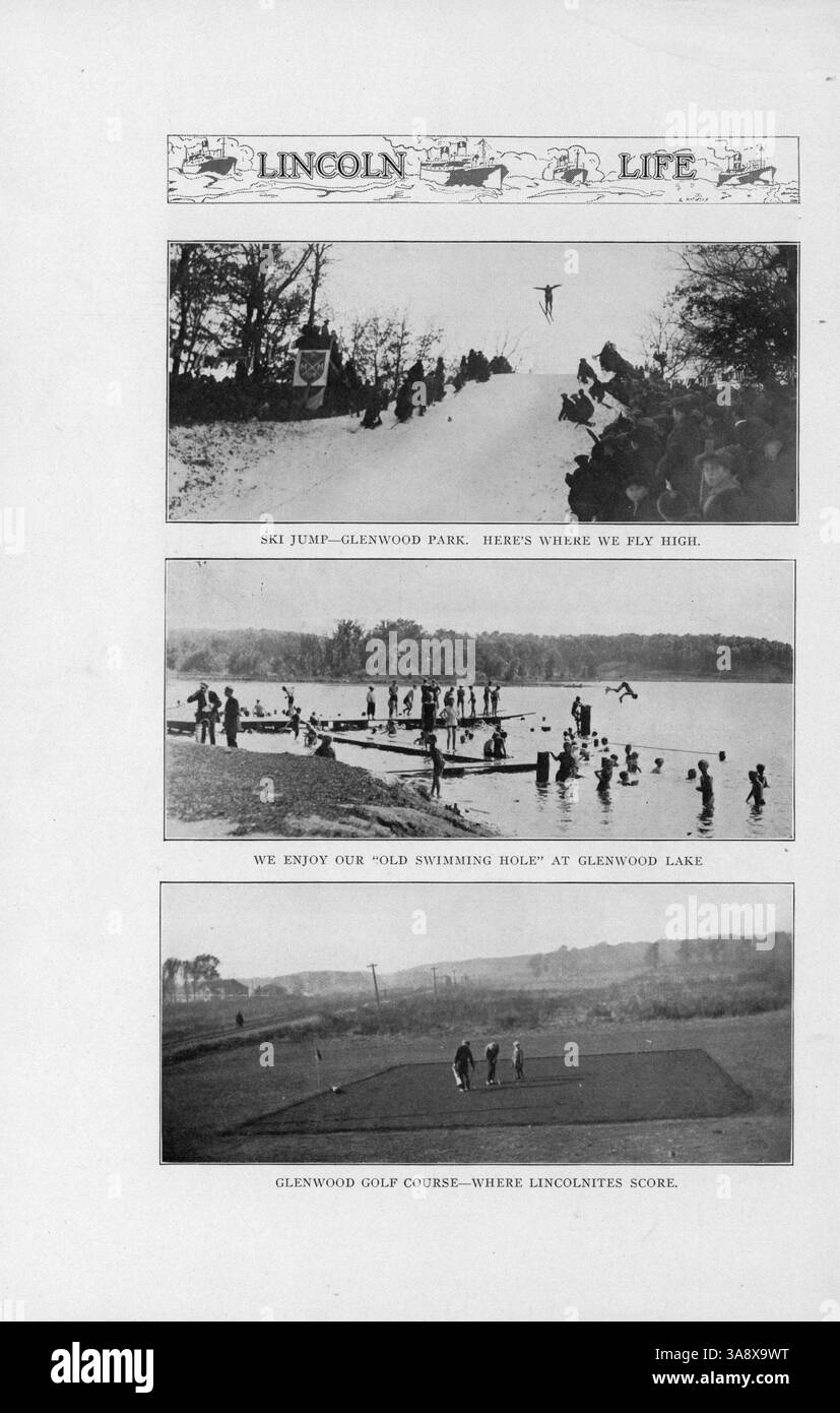 The 1927 Lincoln Jr. High Yearbook records important school events ...