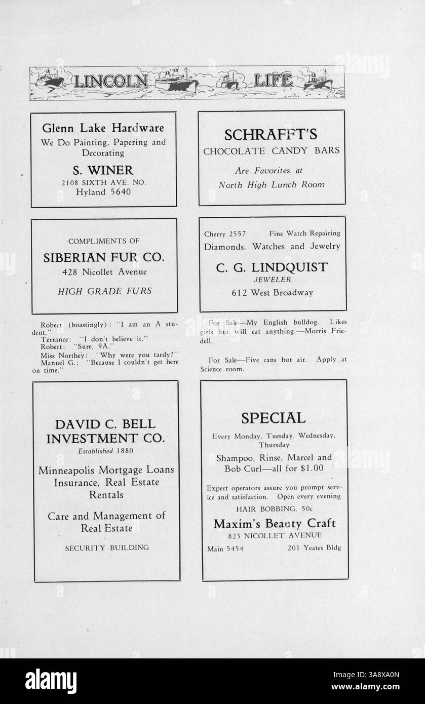 This school annual from 1927 records important events, student and ...