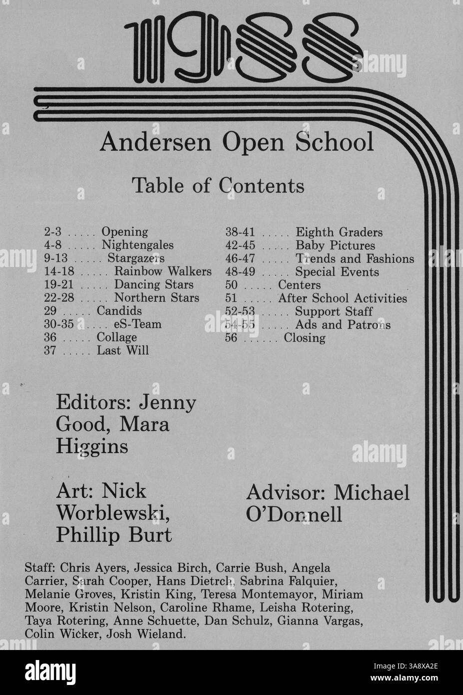 The Andersen Open Yearbook from 1988, 'The Dragon,' offers a reflection ...