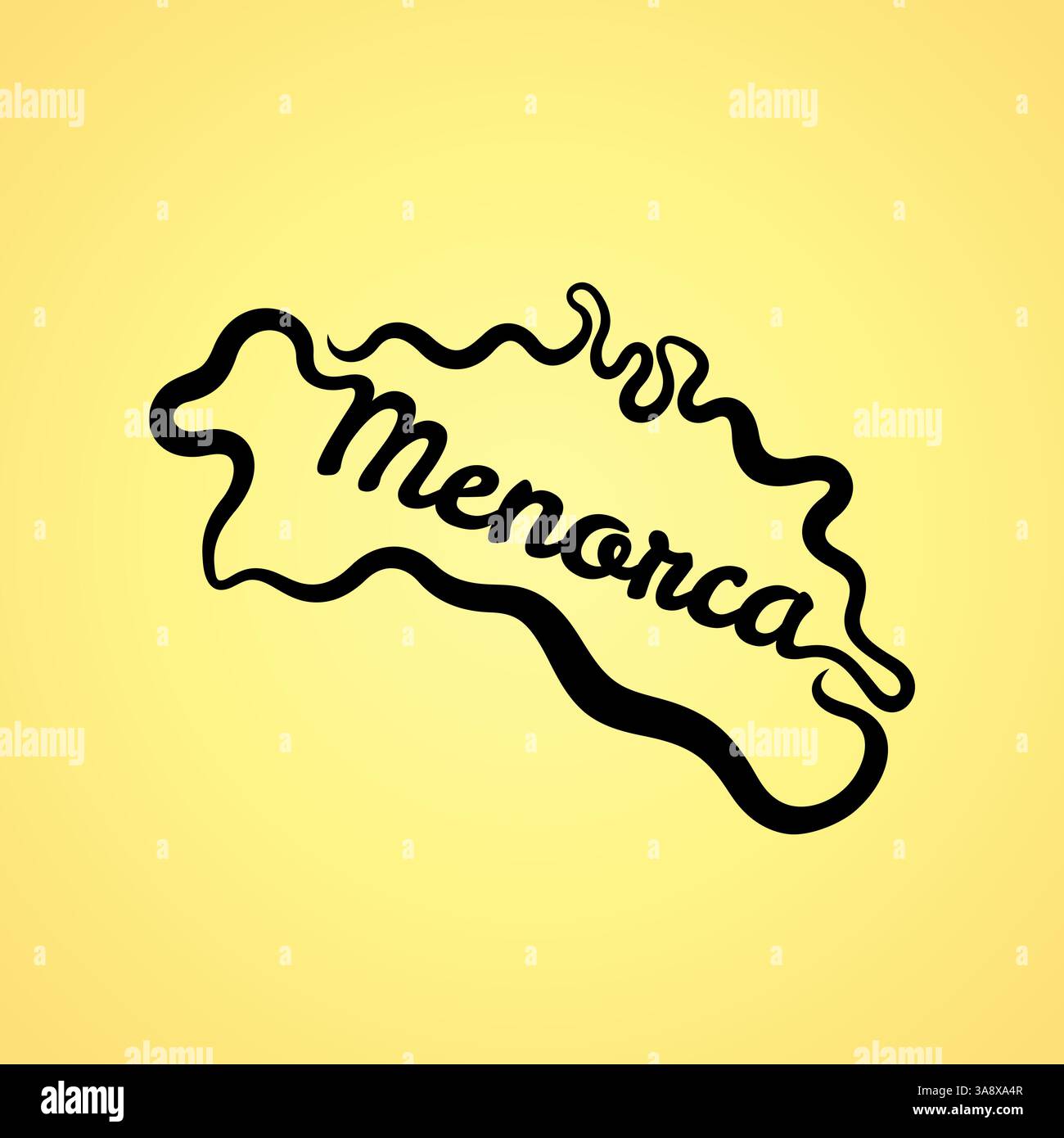 Map of Menorca - shape and name in one line Stock Vector Image & Art ...