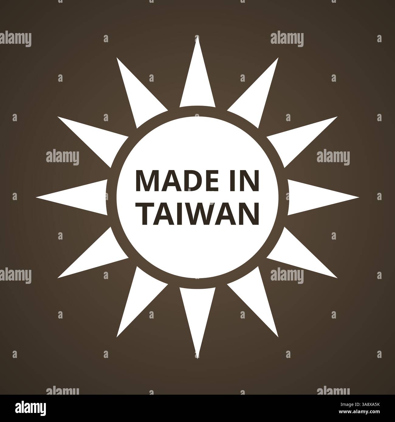 Made in Taiwan - symbol from the Taiwanese flag Stock Vector Image ...