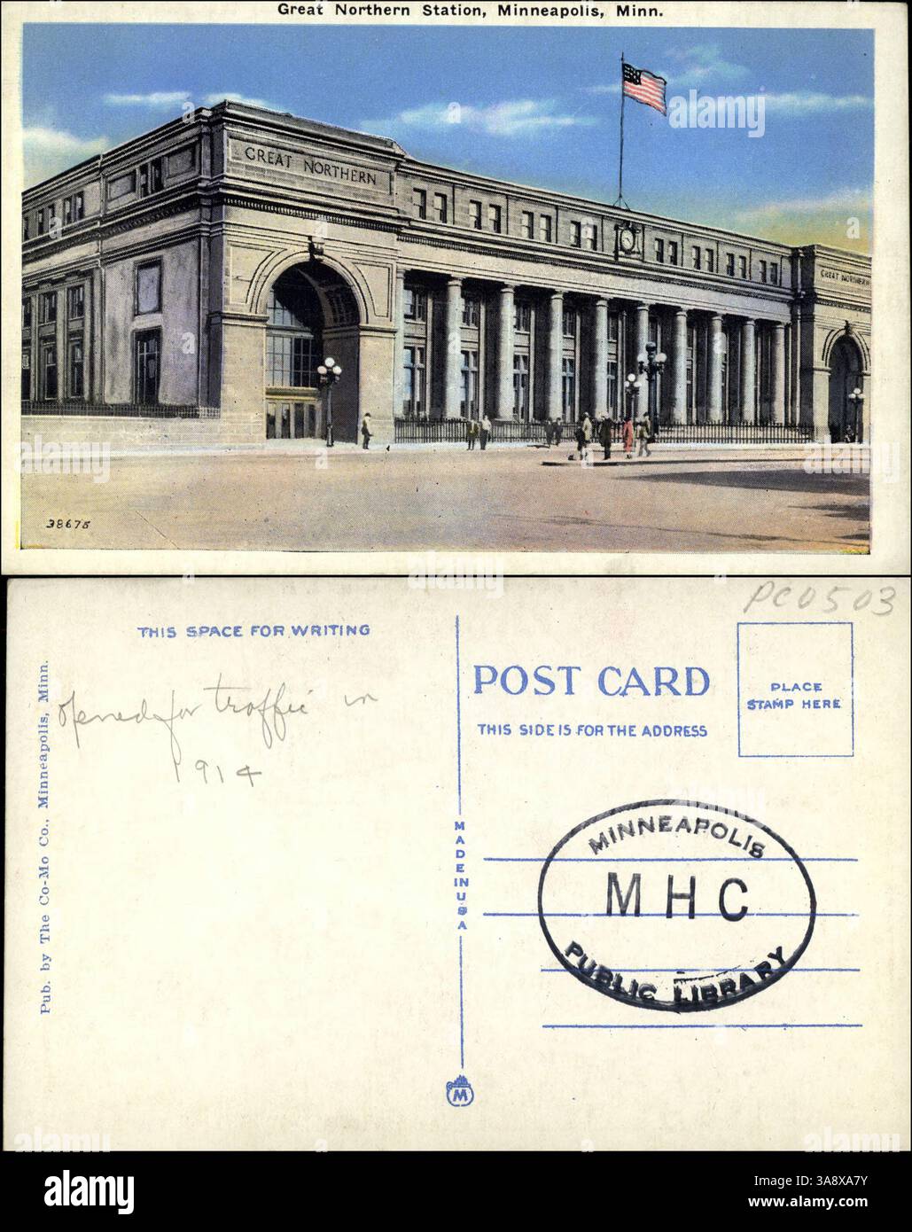 Great Northern Station in Minneapolis is depicted in a streetscape view ...