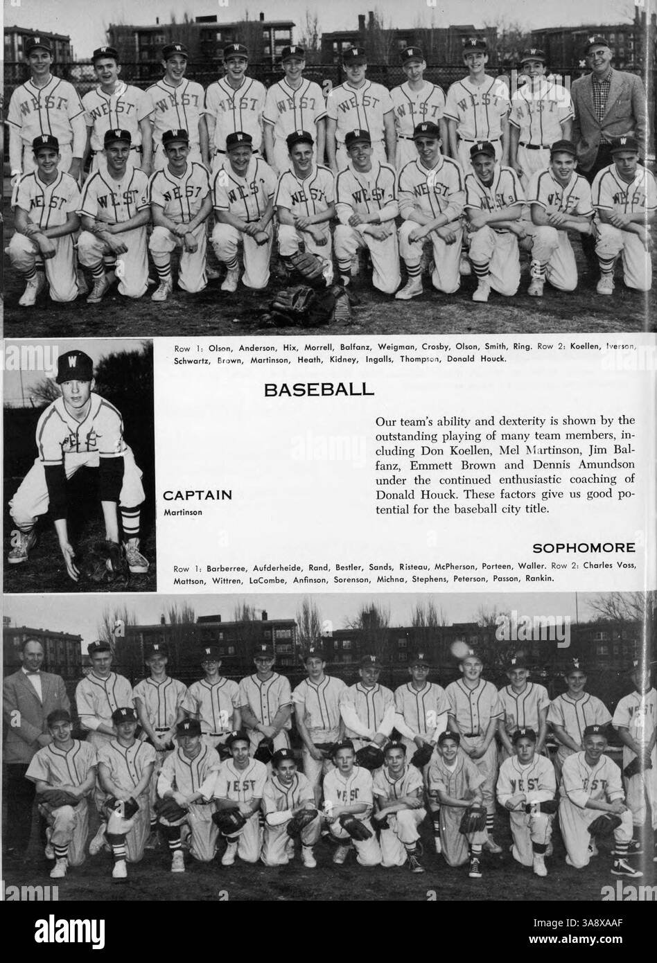 The 1958 Hesperian yearbook from West High School documents the key ...
