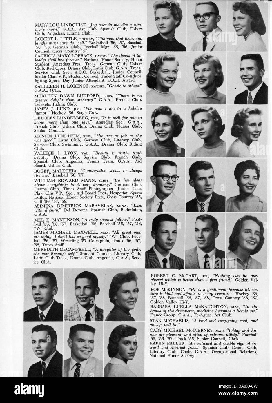 The 1958 'Hesperian' yearbook documents the achievements ...