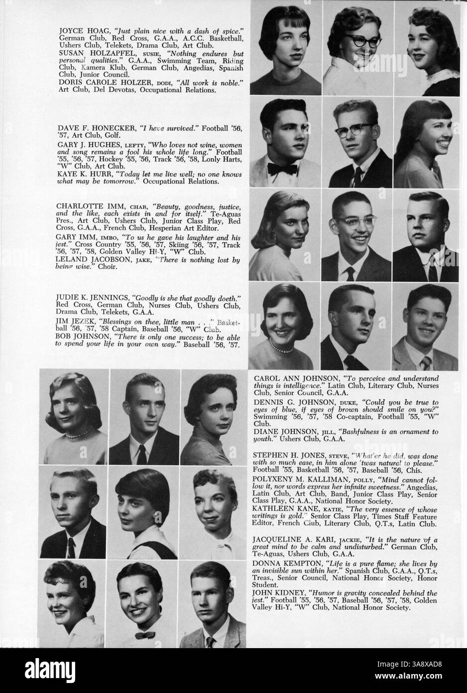 Yearbook at west high school showcases the 1957 1958 school year hi-res ...