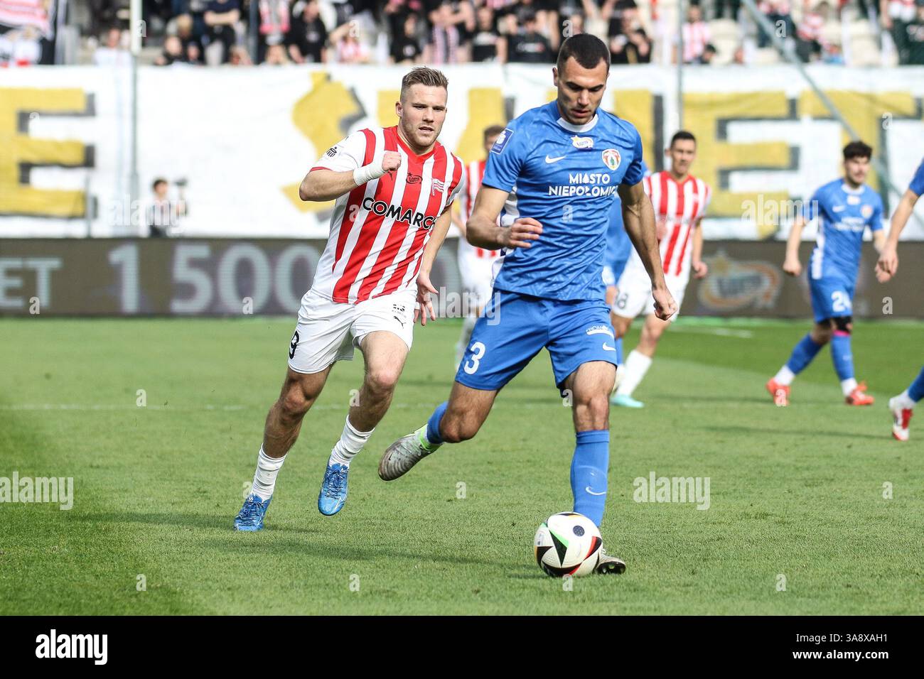Krakow, Poland, 29th March, 2025, football 2024 2025 PKO BP Ekstraklasa ...