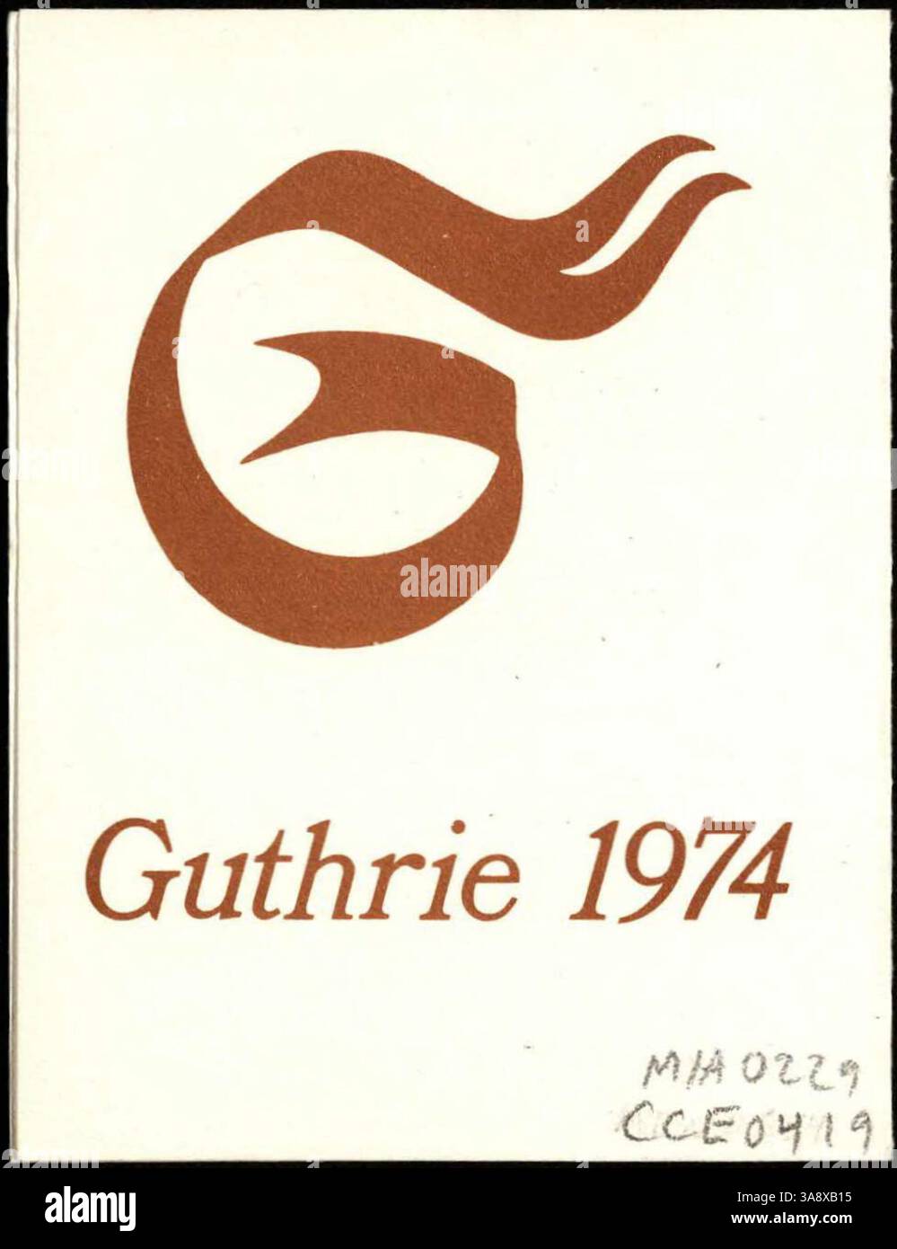 This bi-fold menu from Charlie's Cafe Exceptionale for the 1974 Guthrie ...