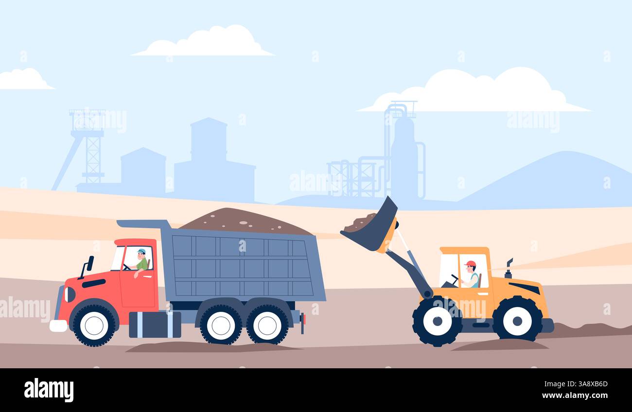 Drivers of an excavator Stock Vector Images - Alamy