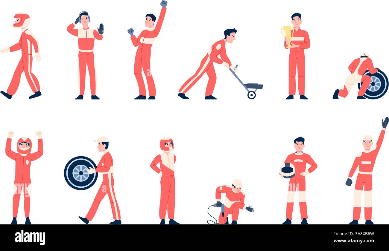 Pit stop preparation Stock Vector Images - Alamy