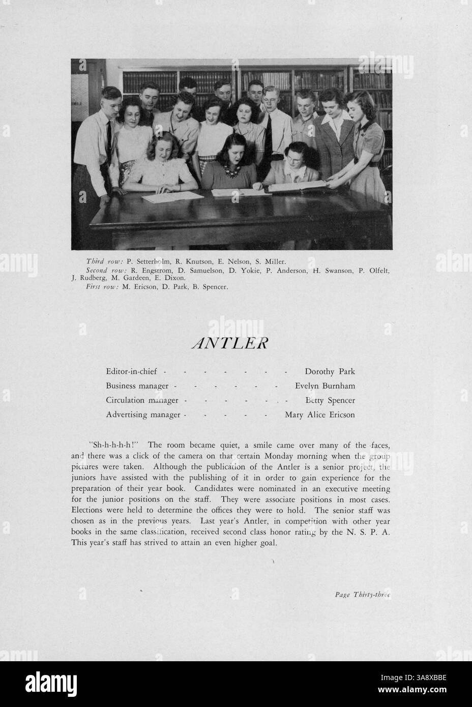 The 1942 'Antler' yearbook from Minnehaha Academy provides a snapshot of the school's academic ...