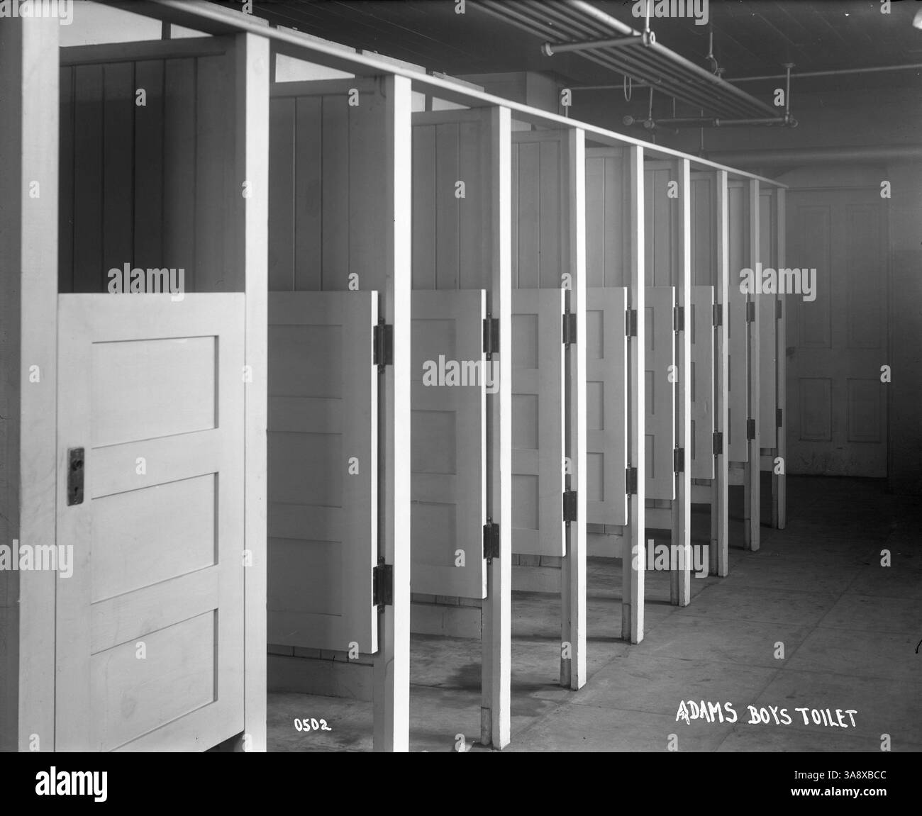 The boys' restroom at Adams School, depicted in this interior photo ...
