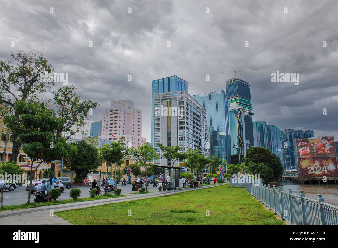 Ho Chi Minh City (ex Saigon), Vietnam. Skyscrapers of the Vietnamese ...