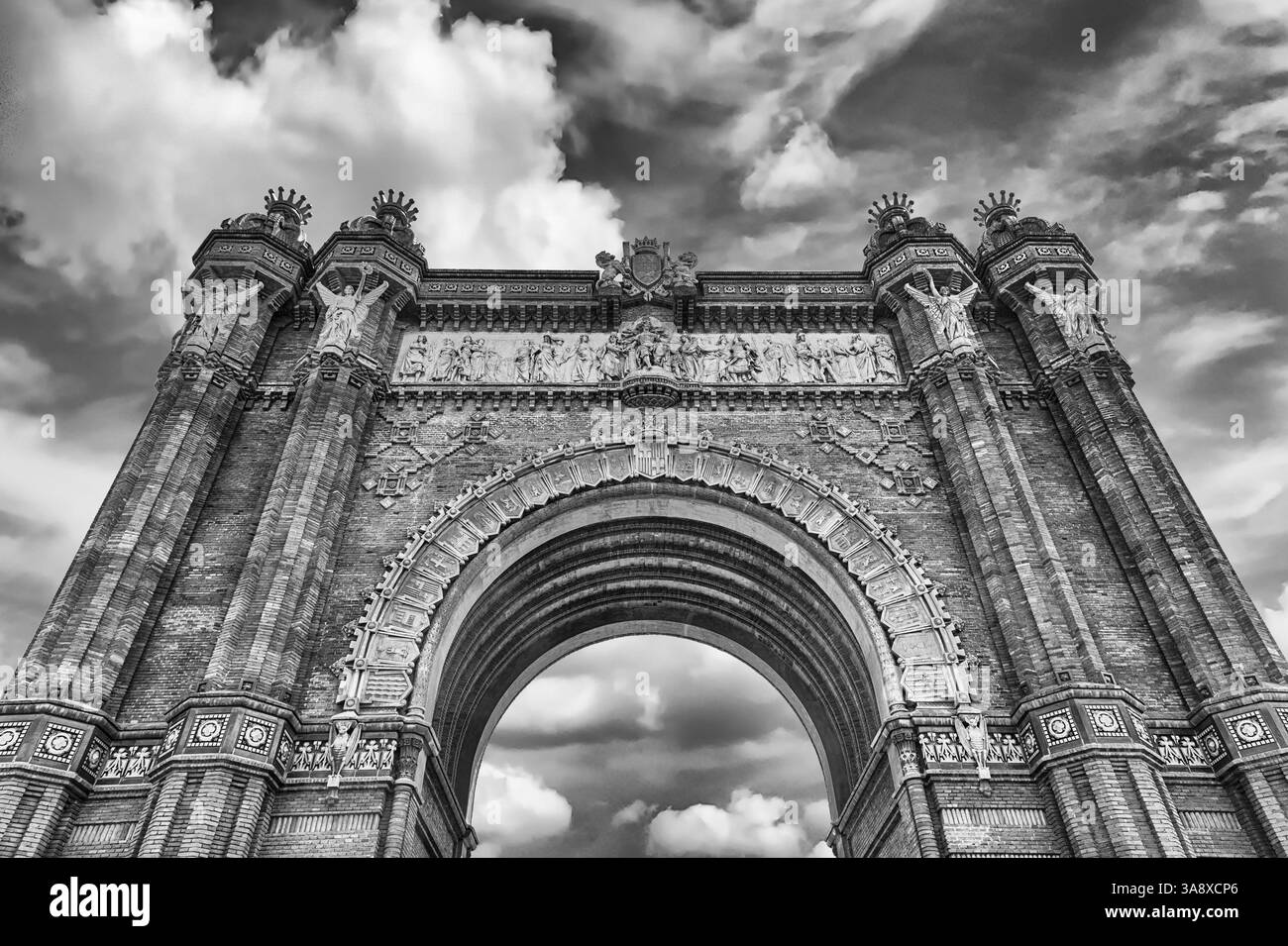Arc de Triomf, iconic triumphal arc and landmark in Barcelona ...