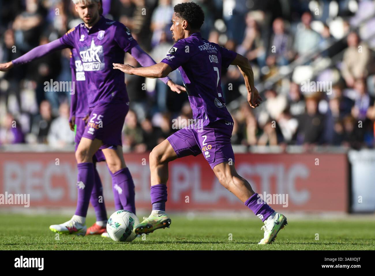 Antwerp, Belgium. 29th Mar, 2025. Beerschot's Colin Dagba pictured in ...