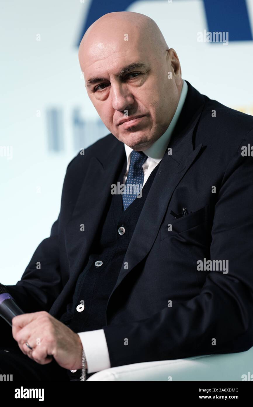 Rome, national congress of the Azione party. In this photo, Minister of ...