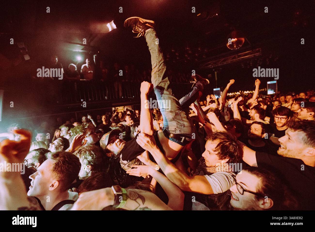 Copenhagen, Denmark. 28th, March 2025. Concert goers go crazy and do ...