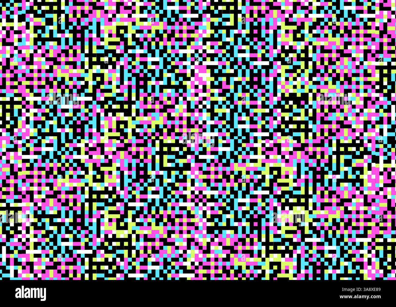 Tv glitch screen. Digital noise data bug vhs video signal error effect ...