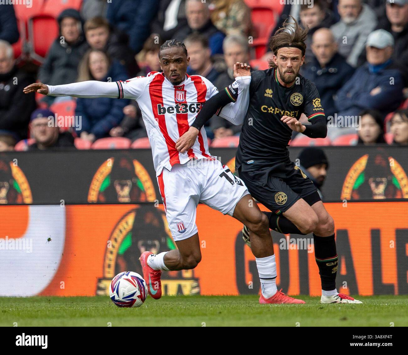 29th March 2025; Bet365 Stadium, Stoke, Staffordshire, England; EFL ...
